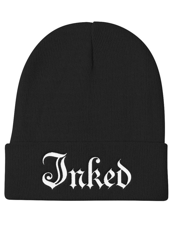 "Inked Logo" Knit Beanie by Inked (Black) | Inked Shop